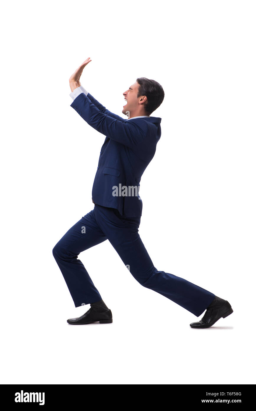 Businessman yelling stop hi-res stock photography and images - Alamy