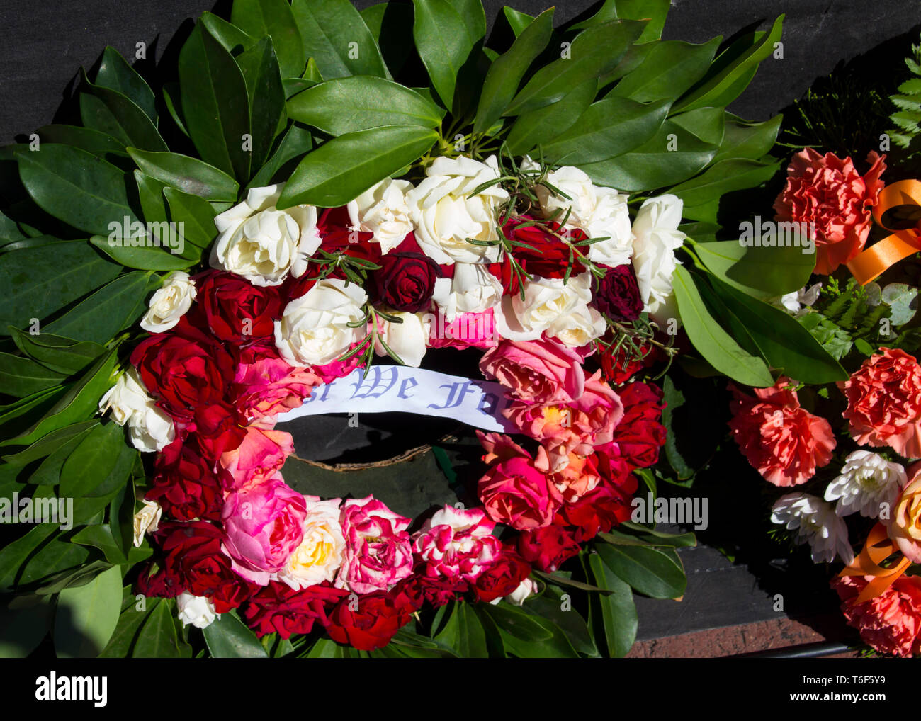 Colorful floral wreaths for Anzac Day holiday memorial celebrations ...