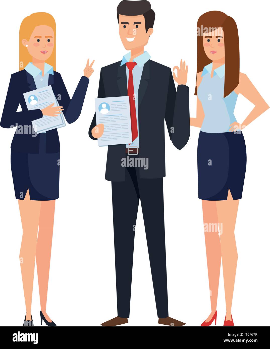 business people with documents Stock Vector Image & Art - Alamy