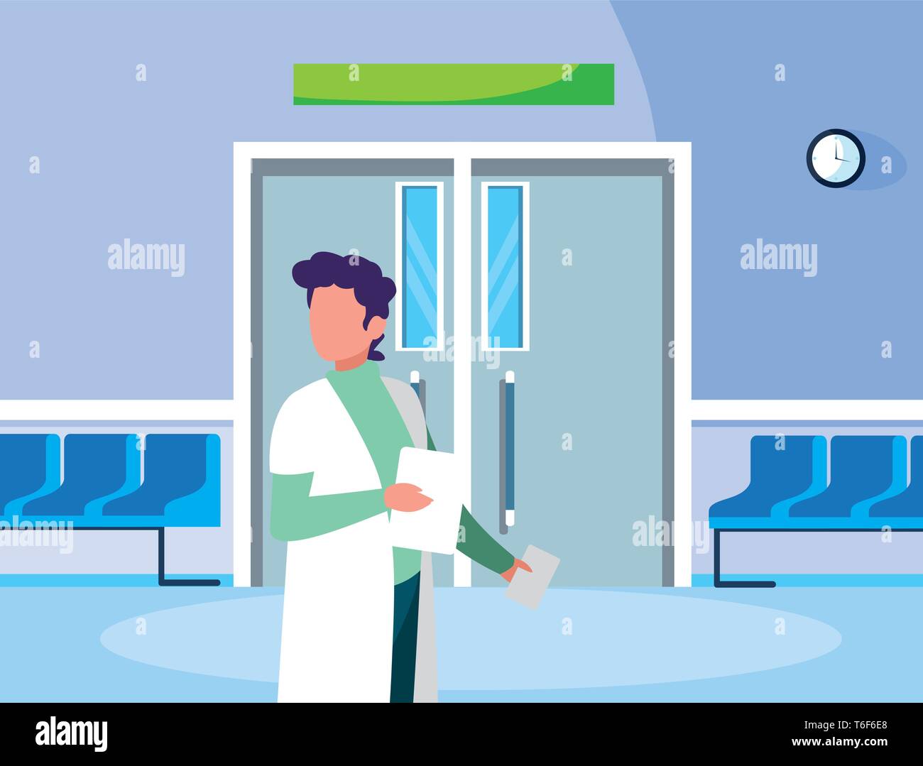 Operating room door Stock Vector Images - Alamy