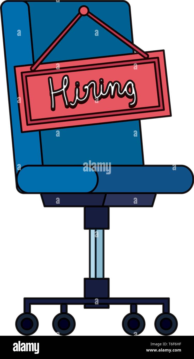office chair with hiring label Stock Vector Image & Art - Alamy
