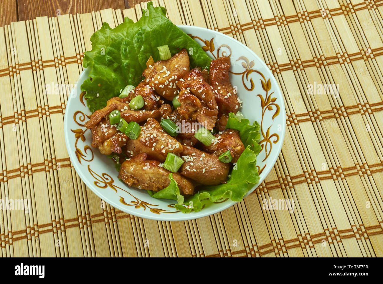 Honey Garlic Baked Pork Bites Stock Photo - Alamy