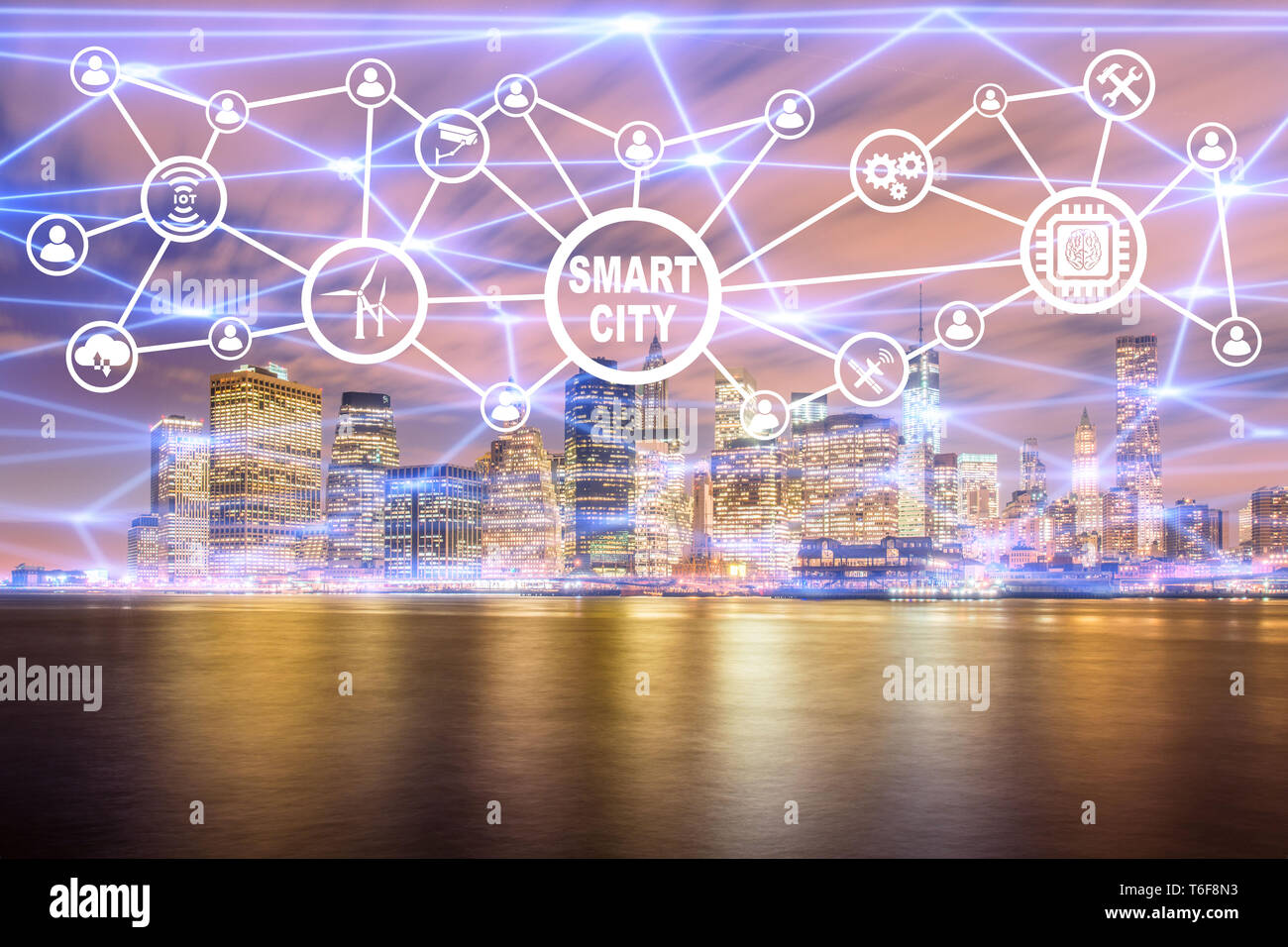 Concept of smart city and internet of things Stock Photo - Alamy