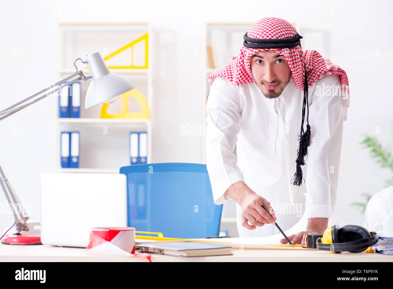 Arab engineer working on new project Stock Photo - Alamy