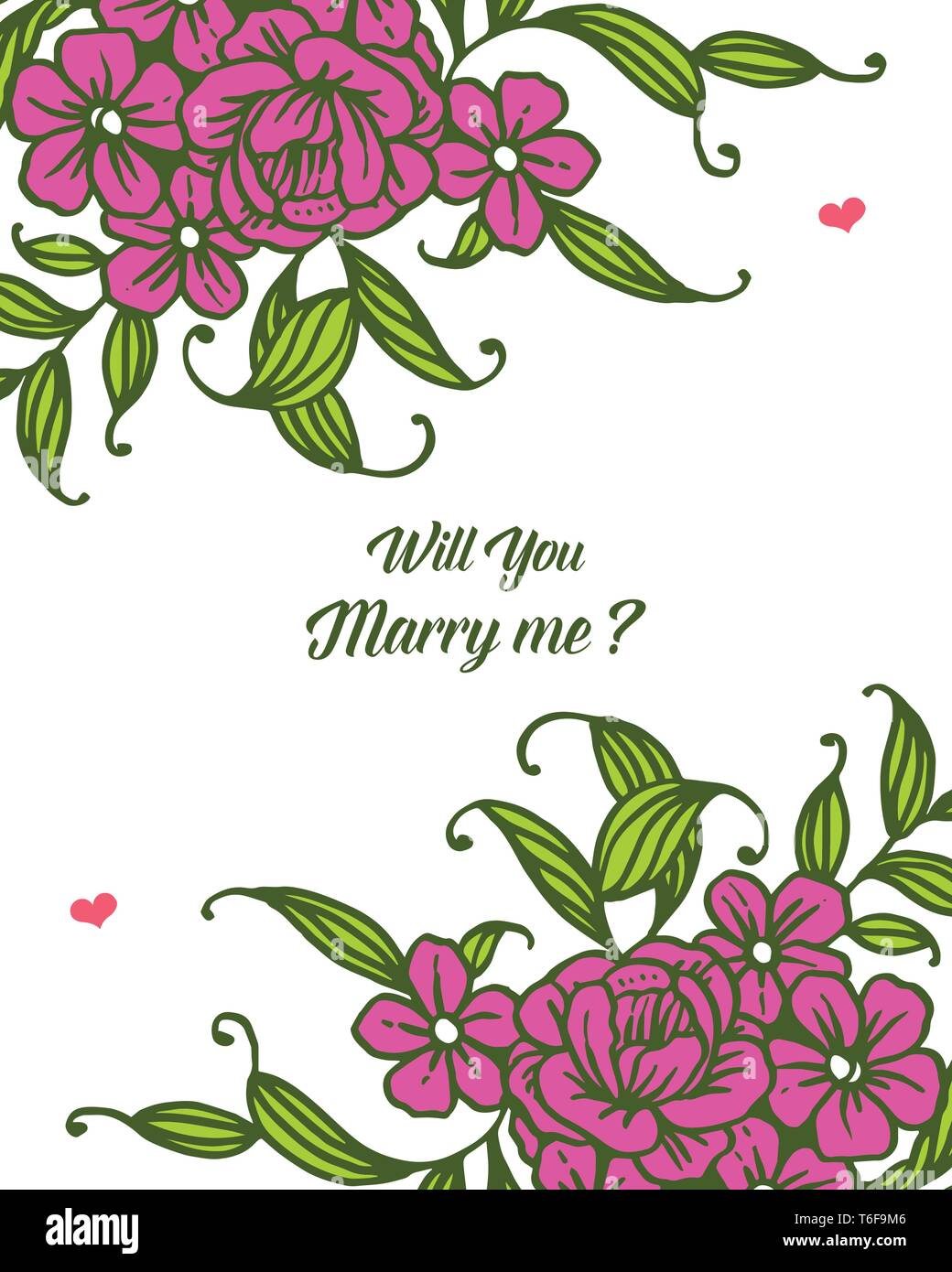 Vector illustration various ornate of purple flower frame for letter ...