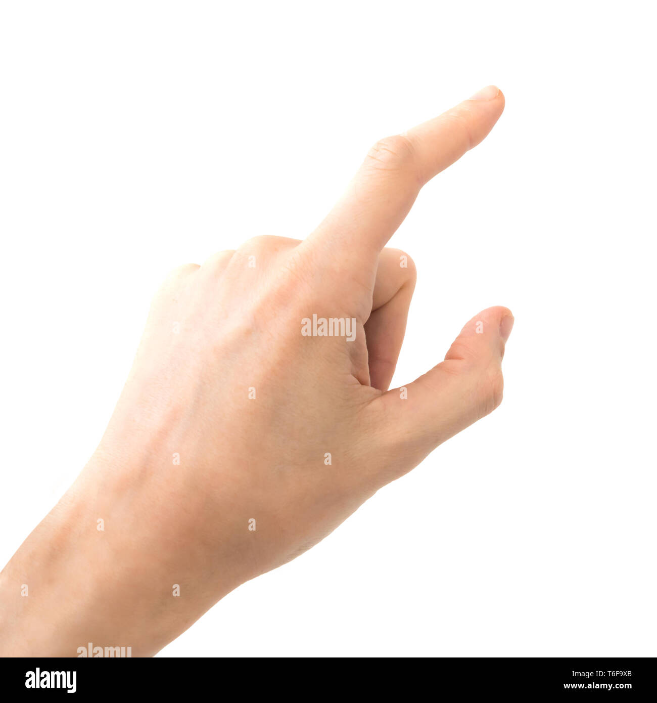Female hand touching or pointing to something Stock Photo - Alamy