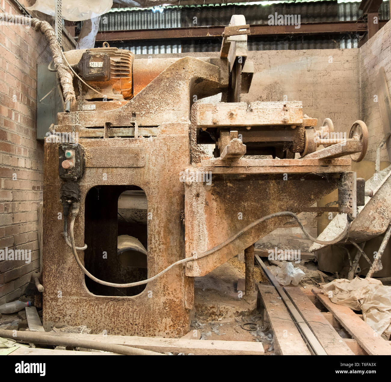 Old abandoned rusty machine tool Stock Photo - Alamy