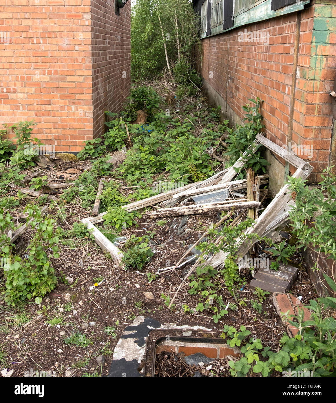 Old broken discarded window frame Stock Photo - Alamy