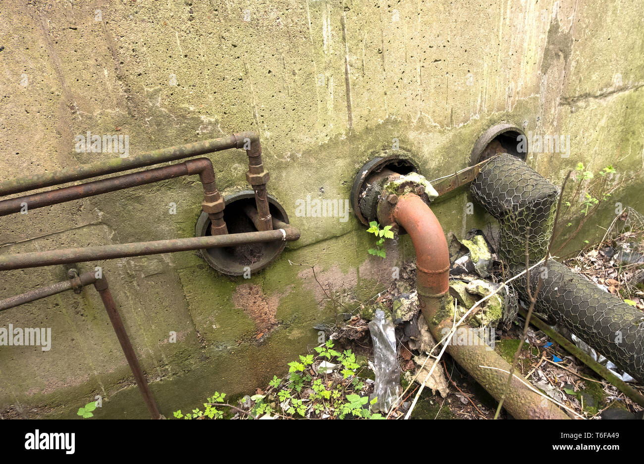 Old industrial pipework background Stock Photo - Alamy