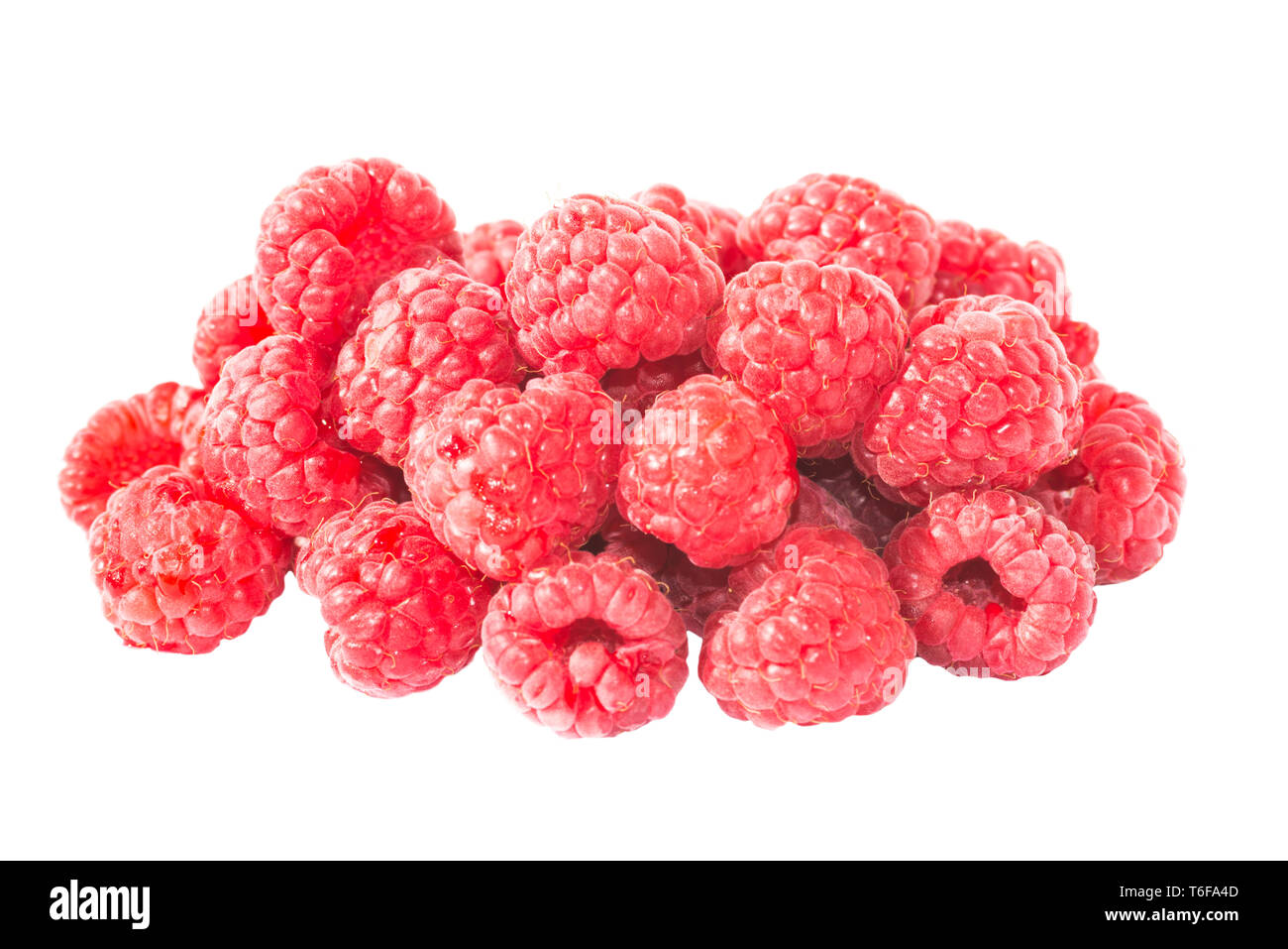 Pile of raspberries isolated on white Stock Photo - Alamy