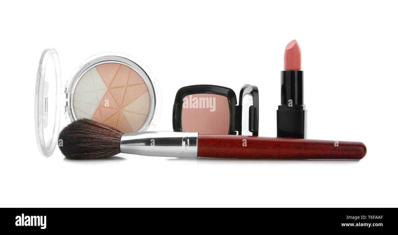 Makeup cosmetics tool products Cut Out Stock Images & Pictures - Alamy