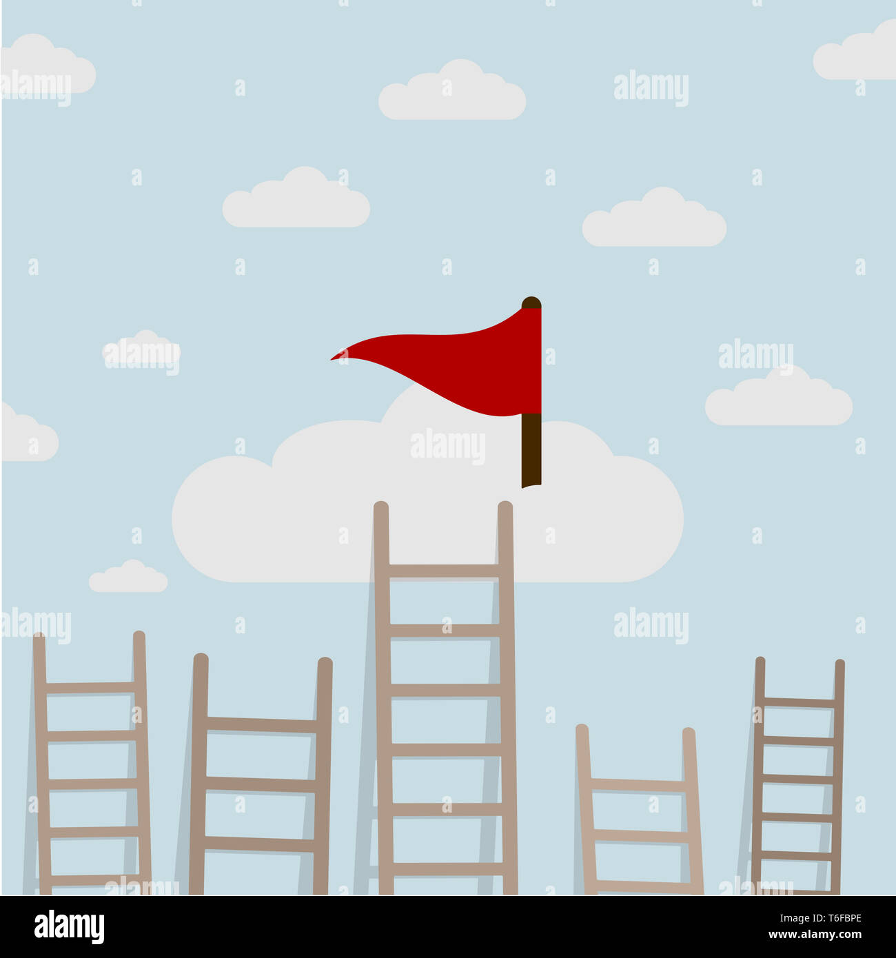 Steps flag illustration hi-res stock photography and images - Alamy