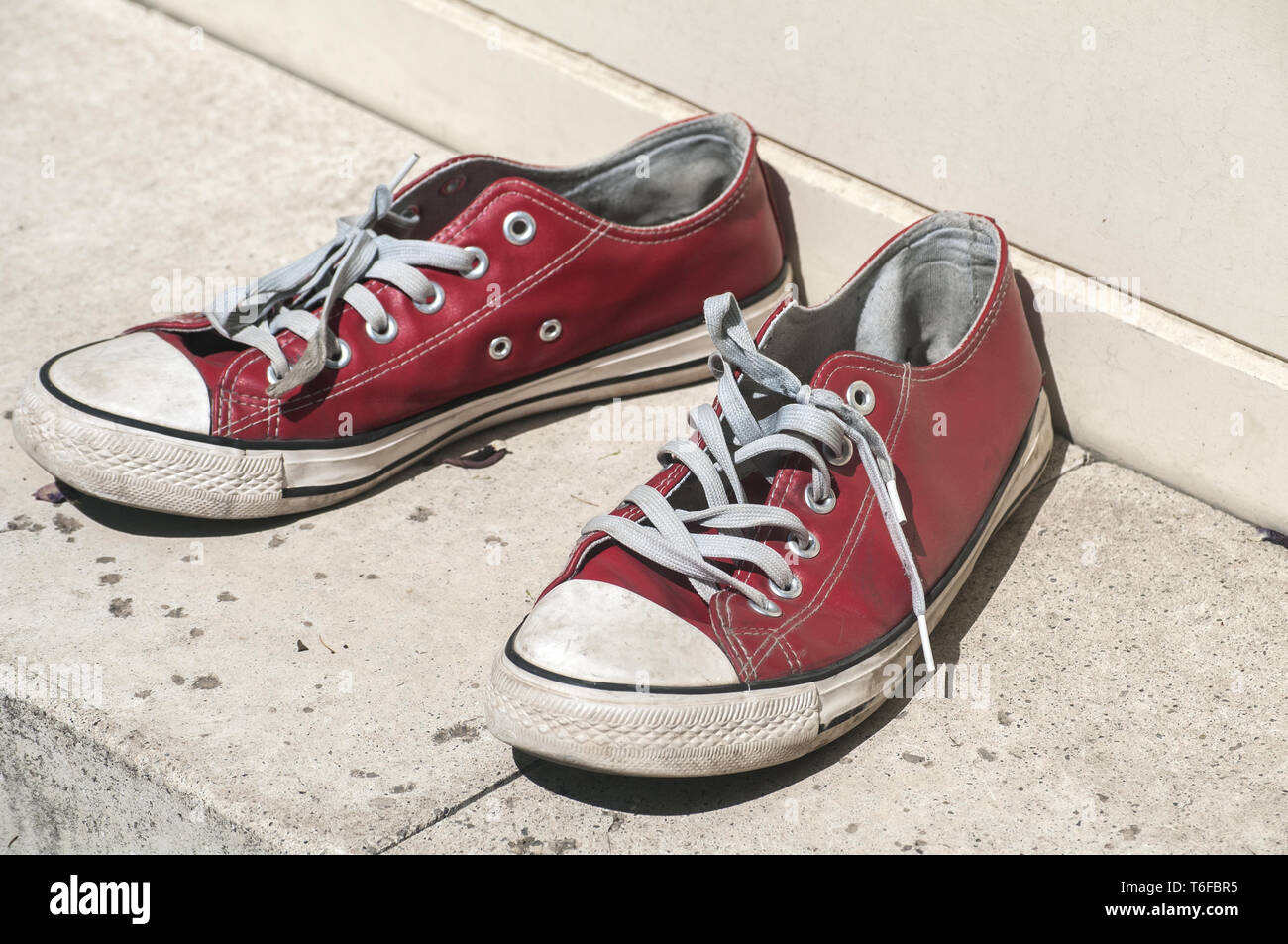 Red sneakers hi-res stock photography and images - Alamy