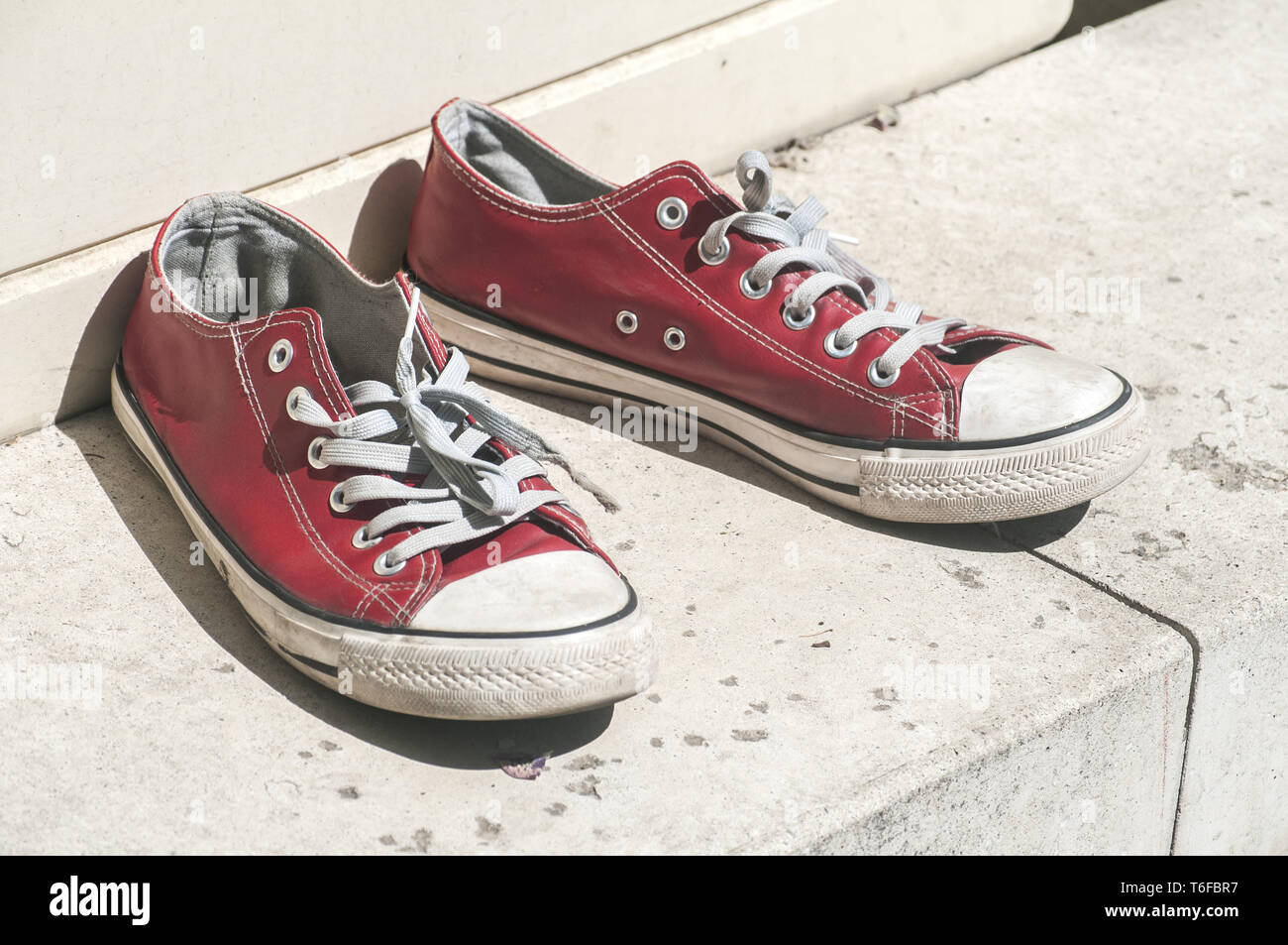 Red sneakers hi-res stock photography and images - Alamy