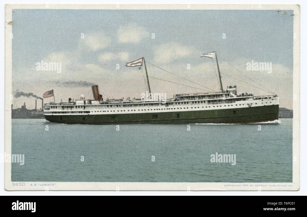 Detroit Publishing Company vintage postcard reproduction of the SS ...