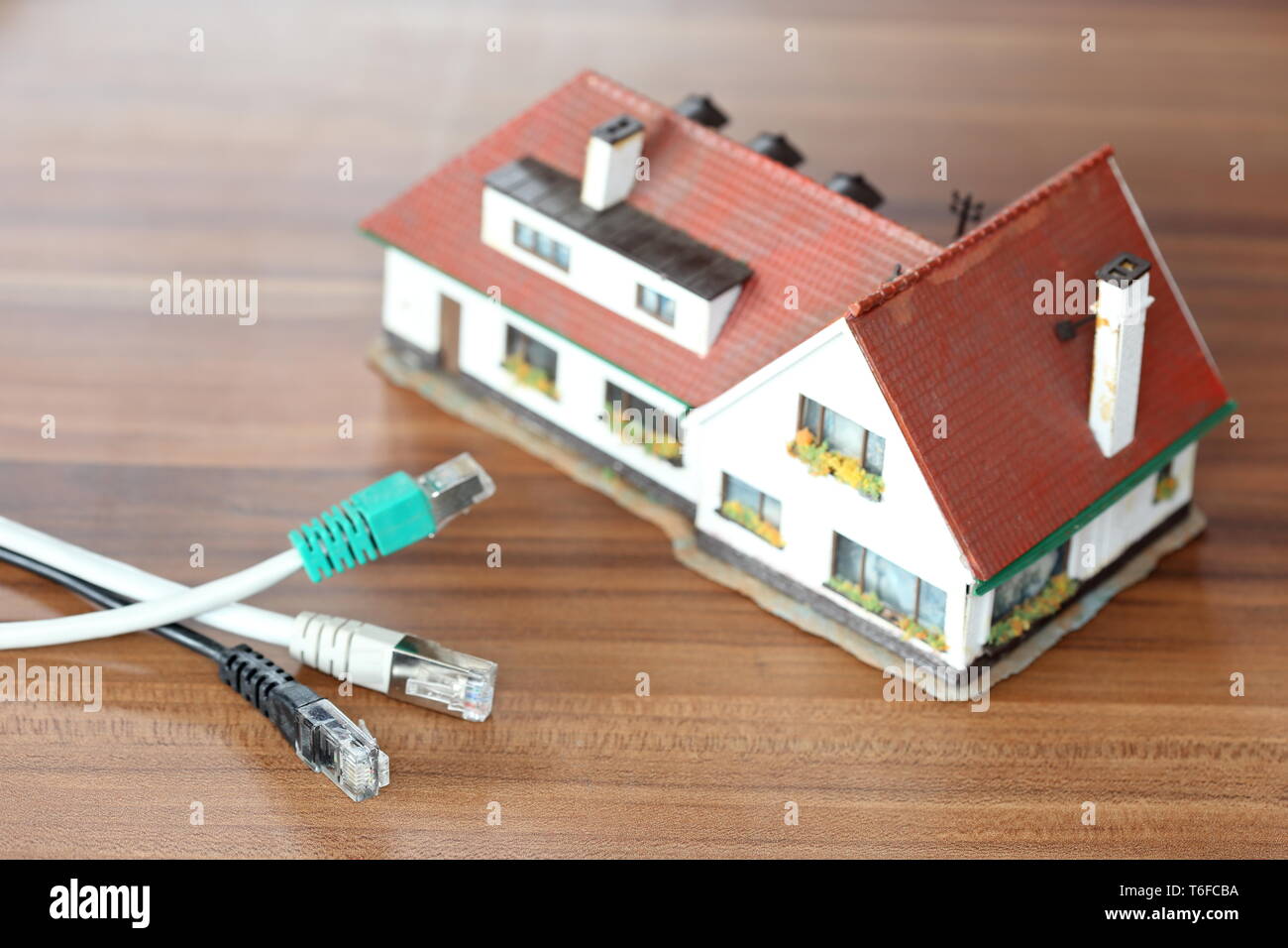 cable connnection and house Stock Photo - Alamy