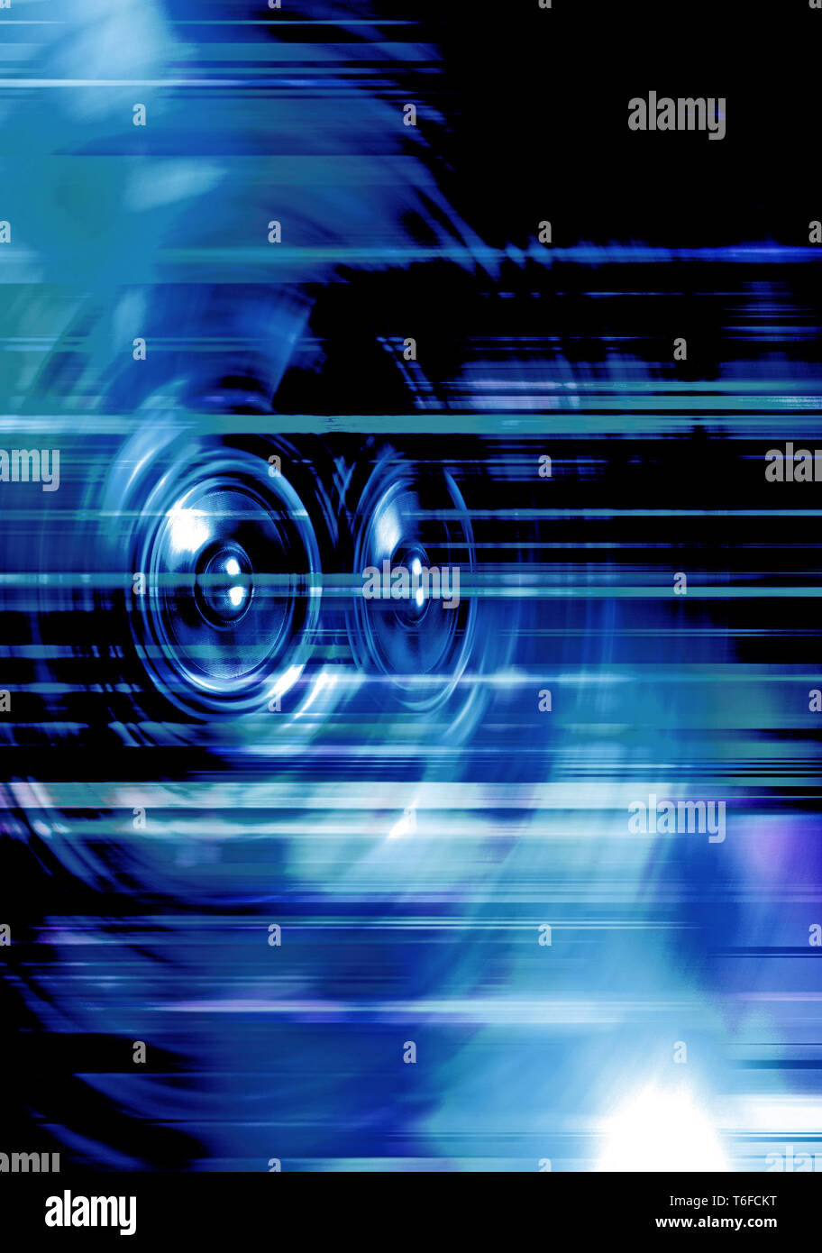 Technology music blue glow hi-res stock photography and images - Alamy