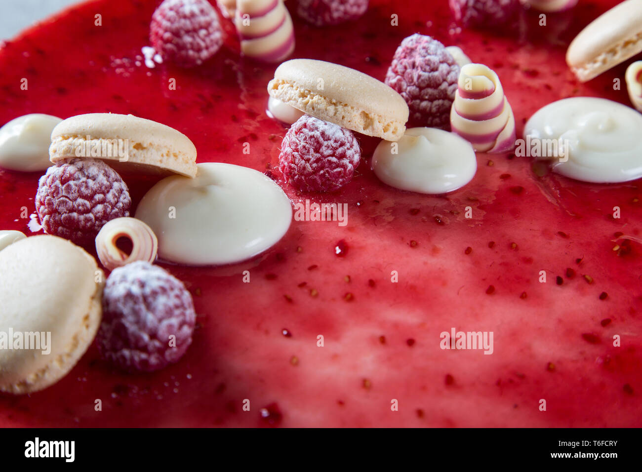 Red Cake Decorations Stock Photo - Alamy