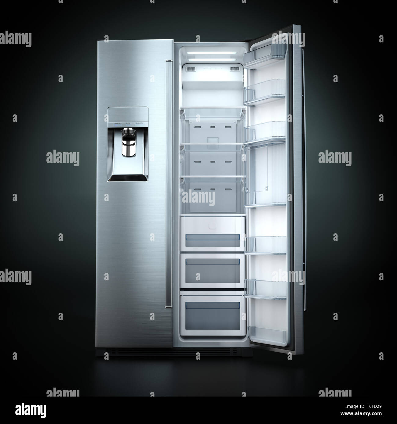 3D rendering large fridge Stock Photo - Alamy
