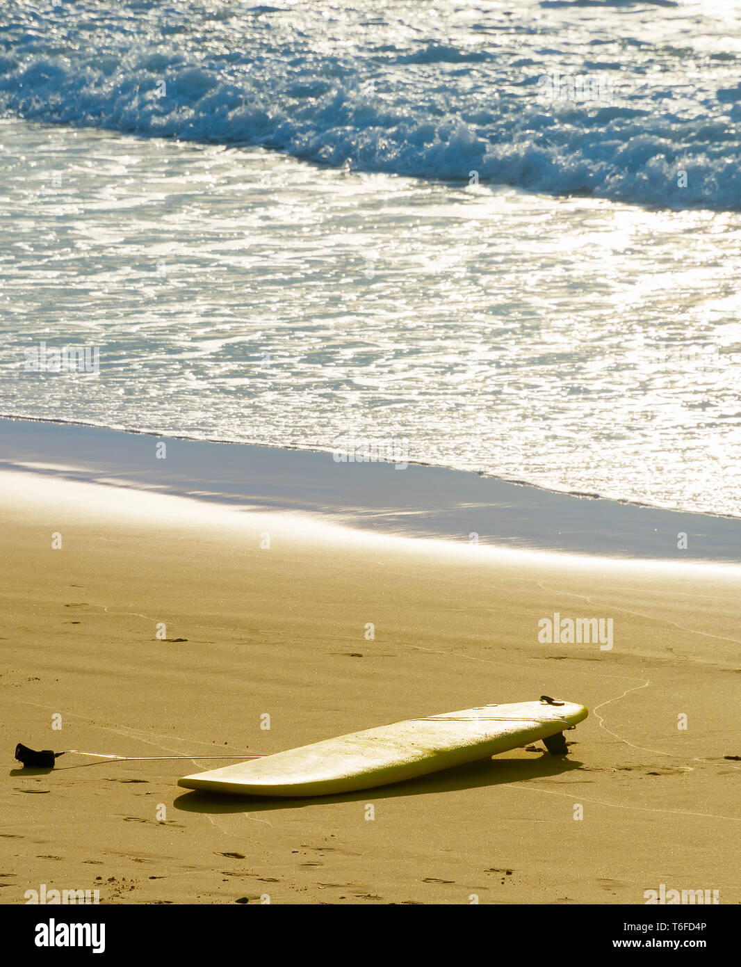Surfboard on the beach. Surfing Stock Photo - Alamy