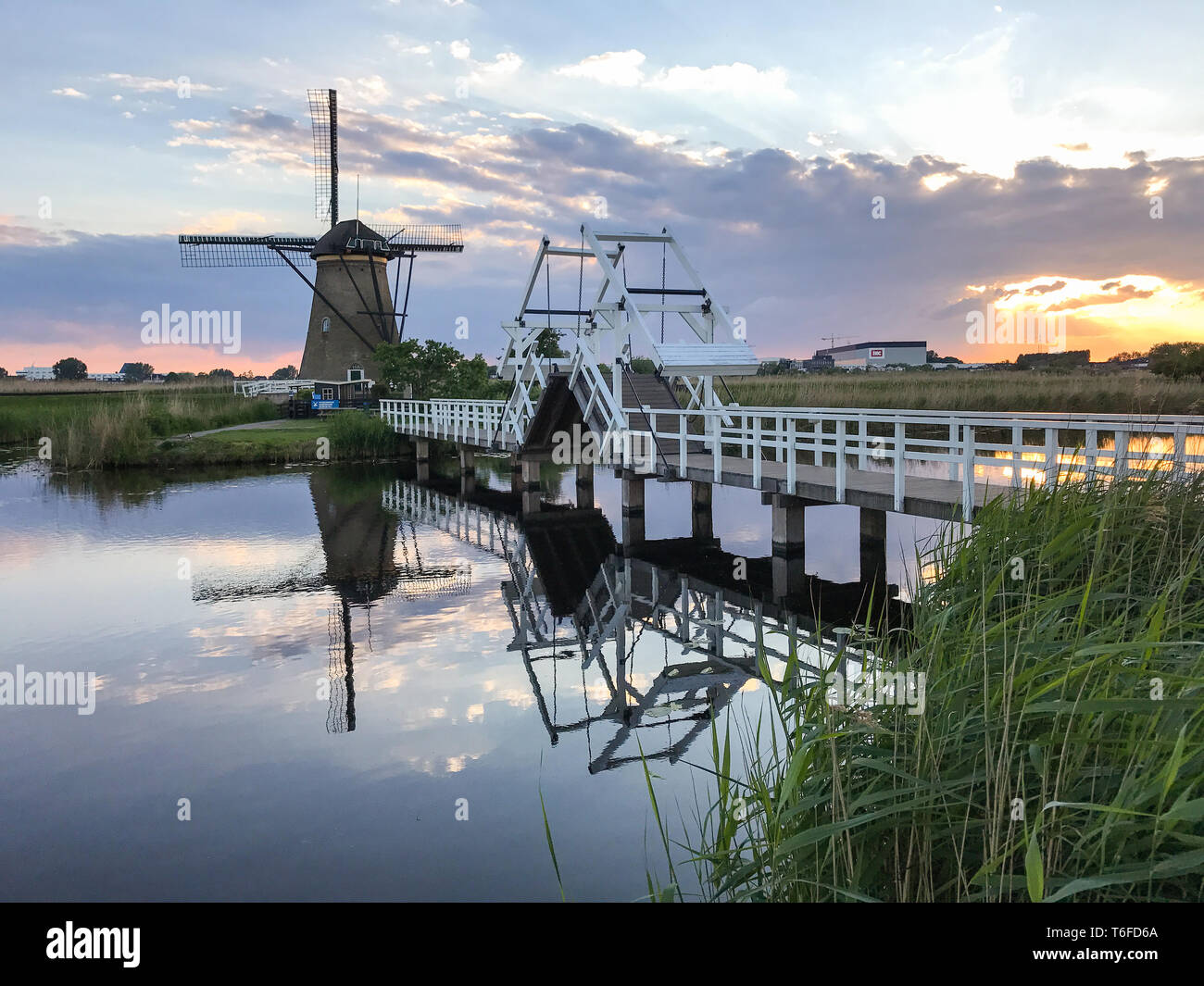 The Kinderdijk windmills Stock Photo - Alamy