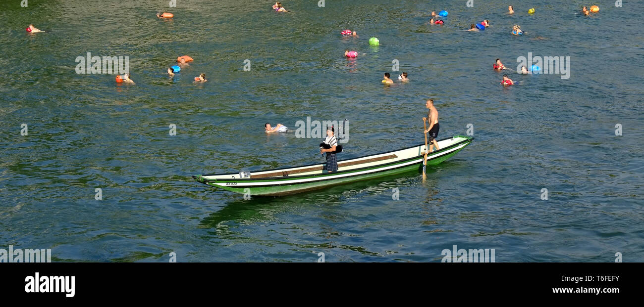 Rhine swimming in Basel Stock Photo - Alamy