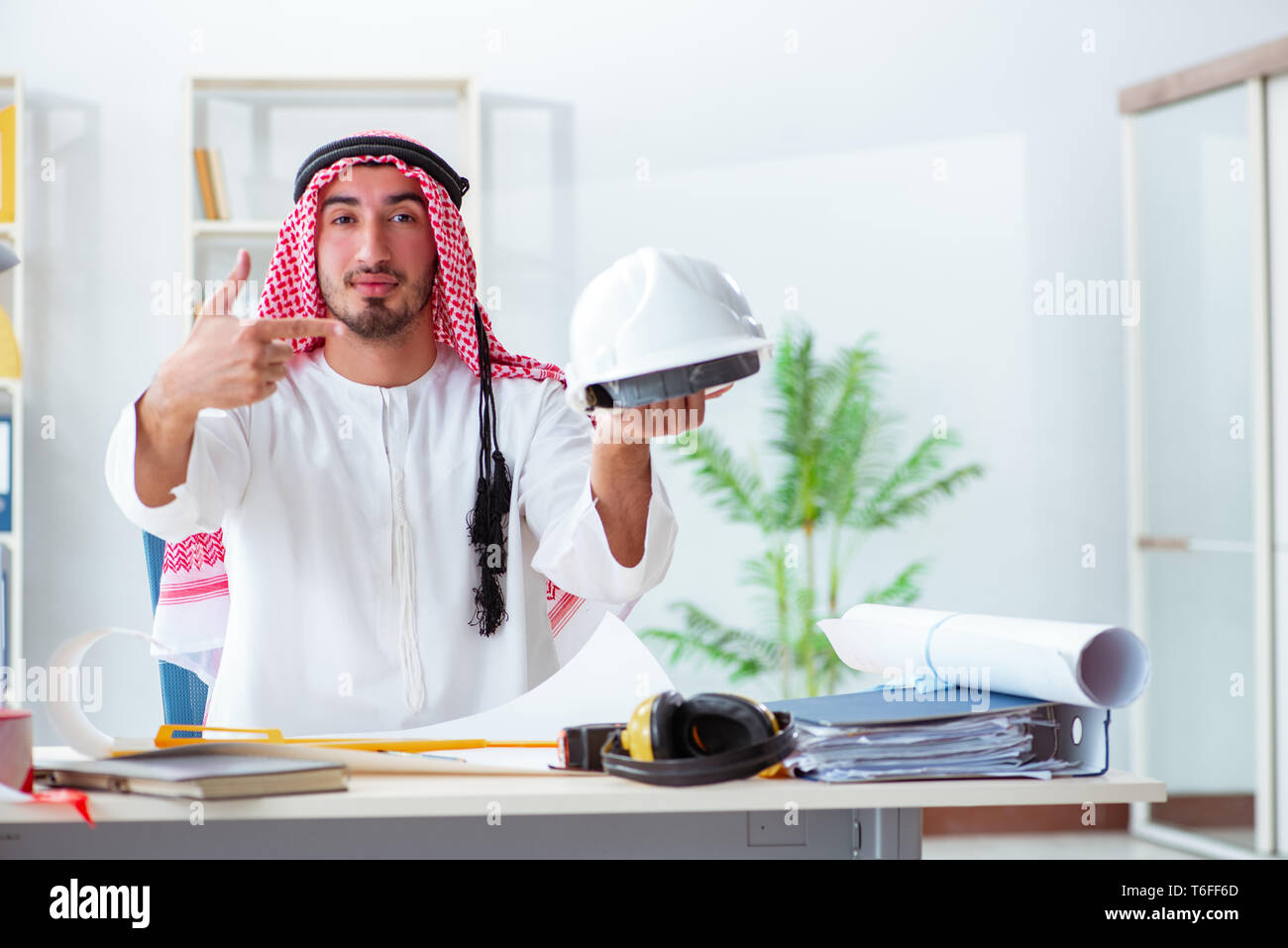 Arab engineer working on new project Stock Photo - Alamy
