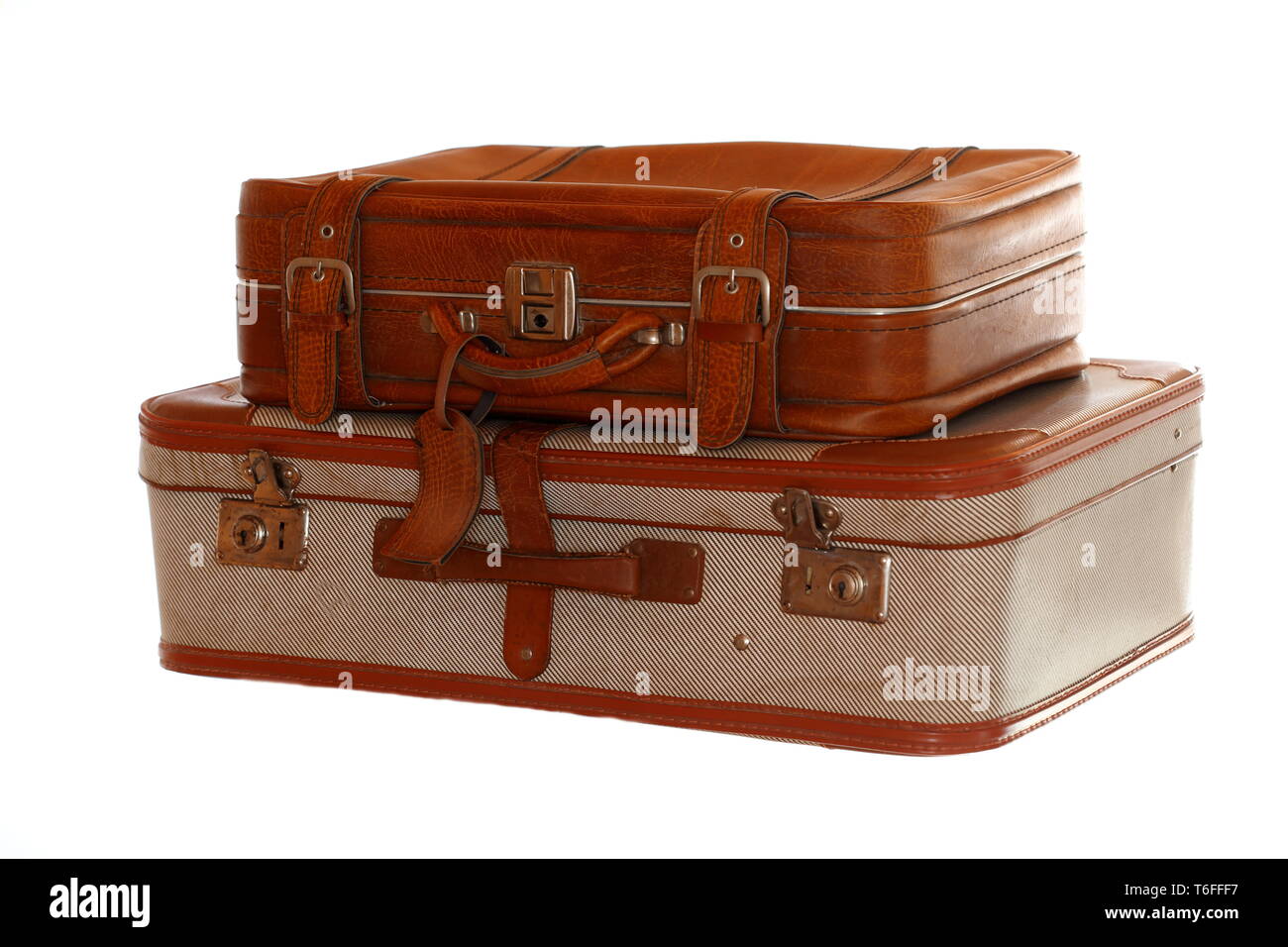 Old brown leather cases hi-res stock photography and images - Alamy