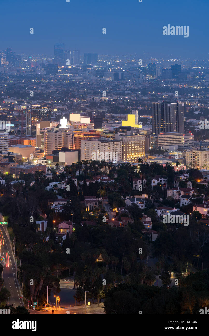 Los Angeles Cityscape Sunset Stock Photo - Alamy