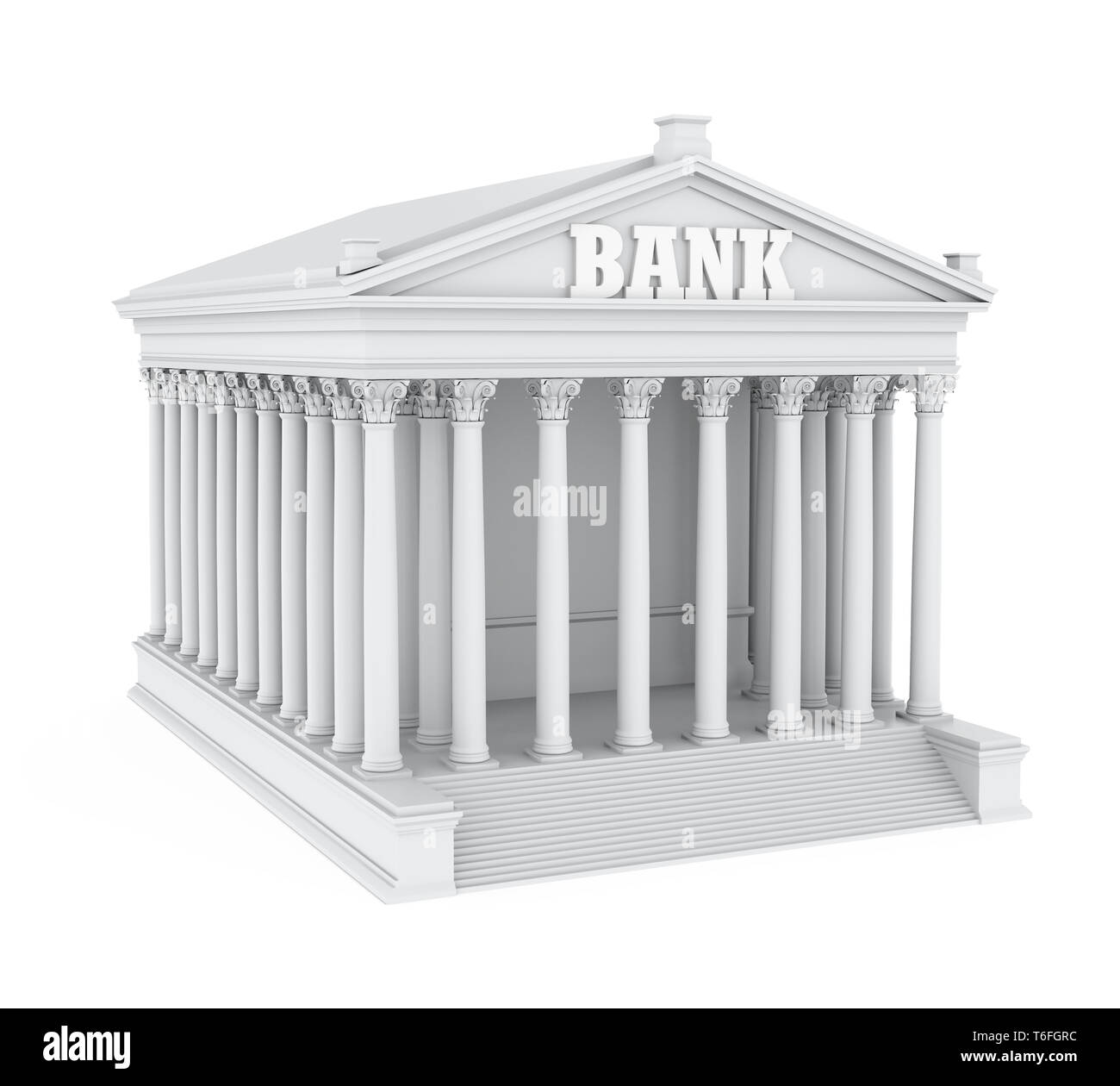 Financial bank building illustration Cut Out Stock Images & Pictures ...
