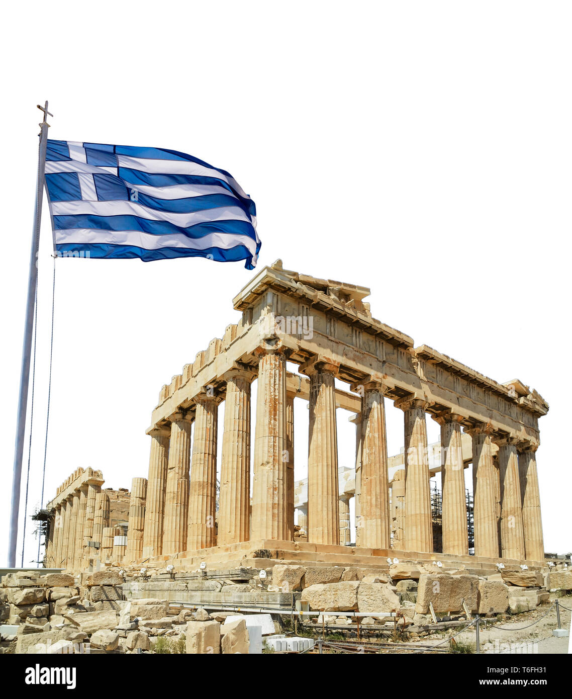 Greek flag parthenon hi-res stock photography and images - Alamy