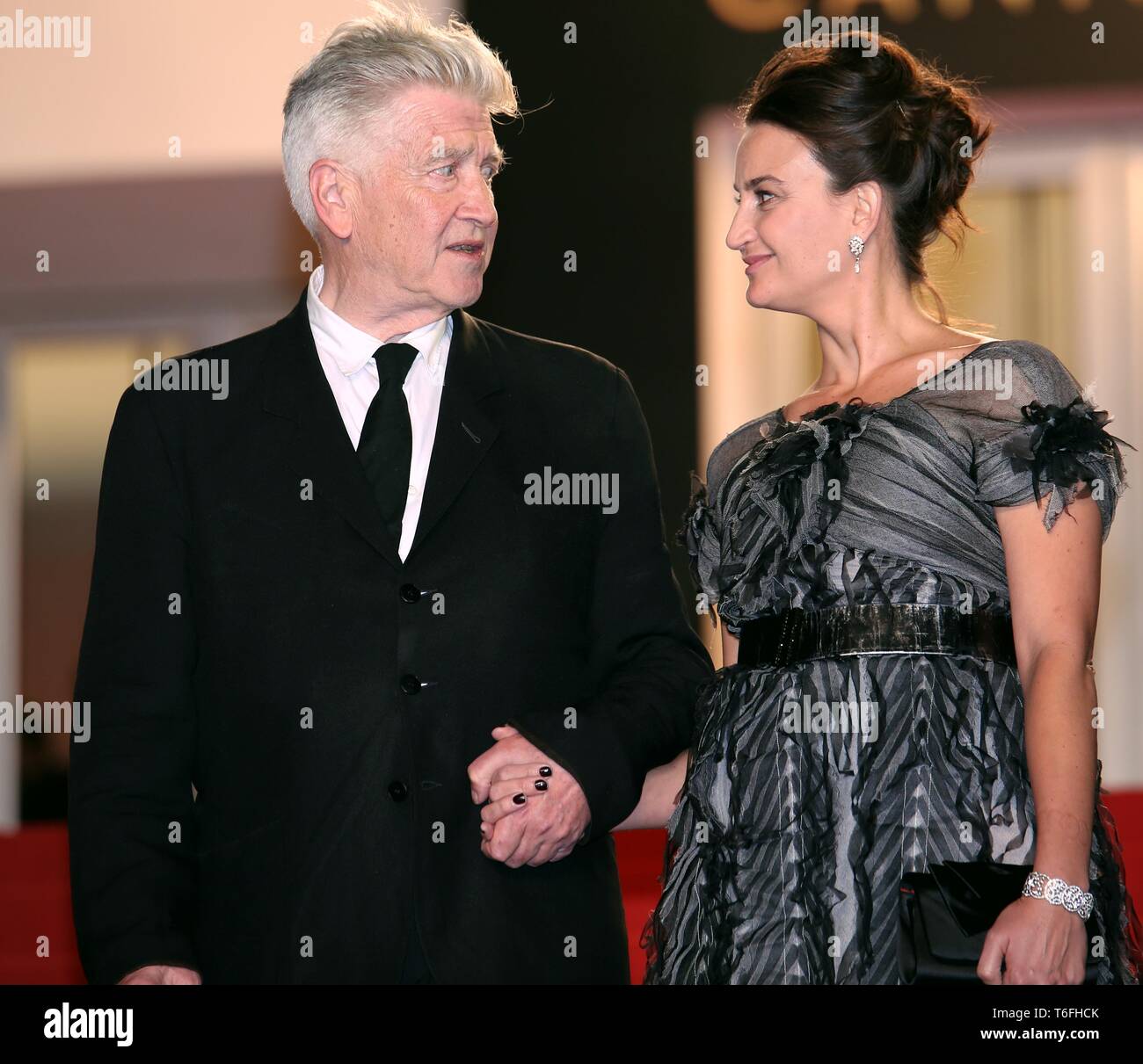 CANNES, FRANCE – MAY 25, 2017: David Lynch and Emily Stofle attend the ...