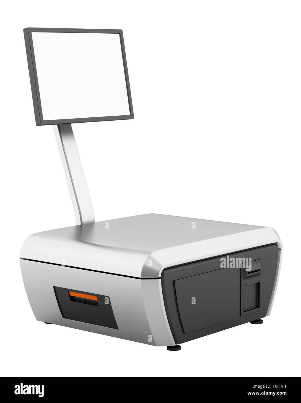 supermarket scale isolated on white background Stock Photo - Alamy