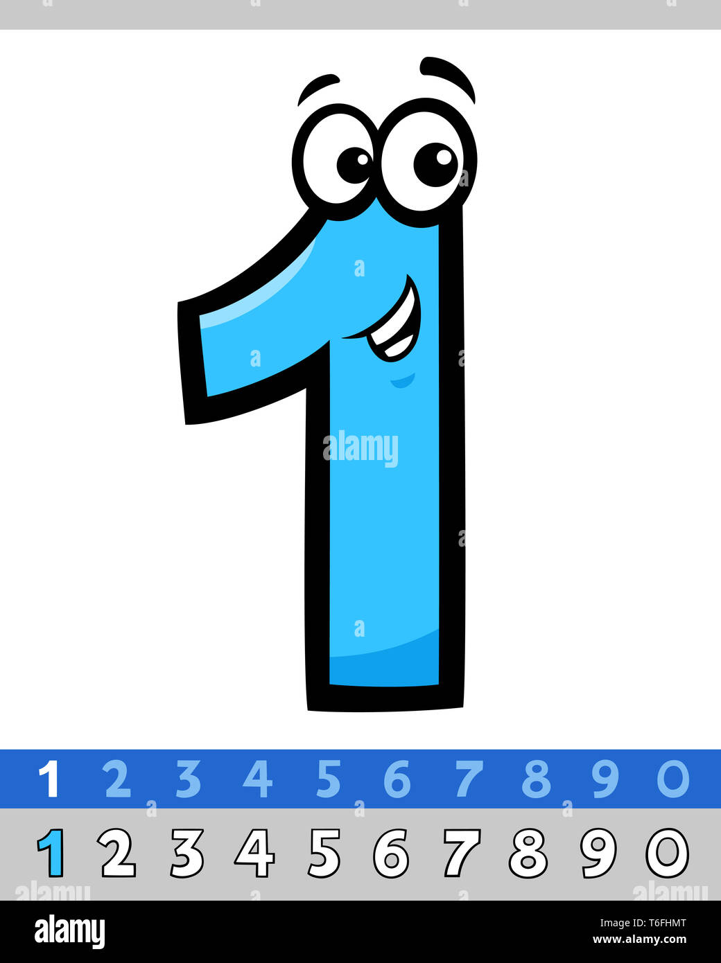 number one cartoon character Stock Photo - Alamy