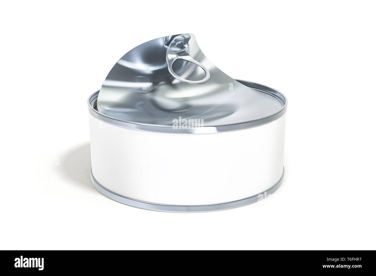 open white tin can Stock Photo - Alamy