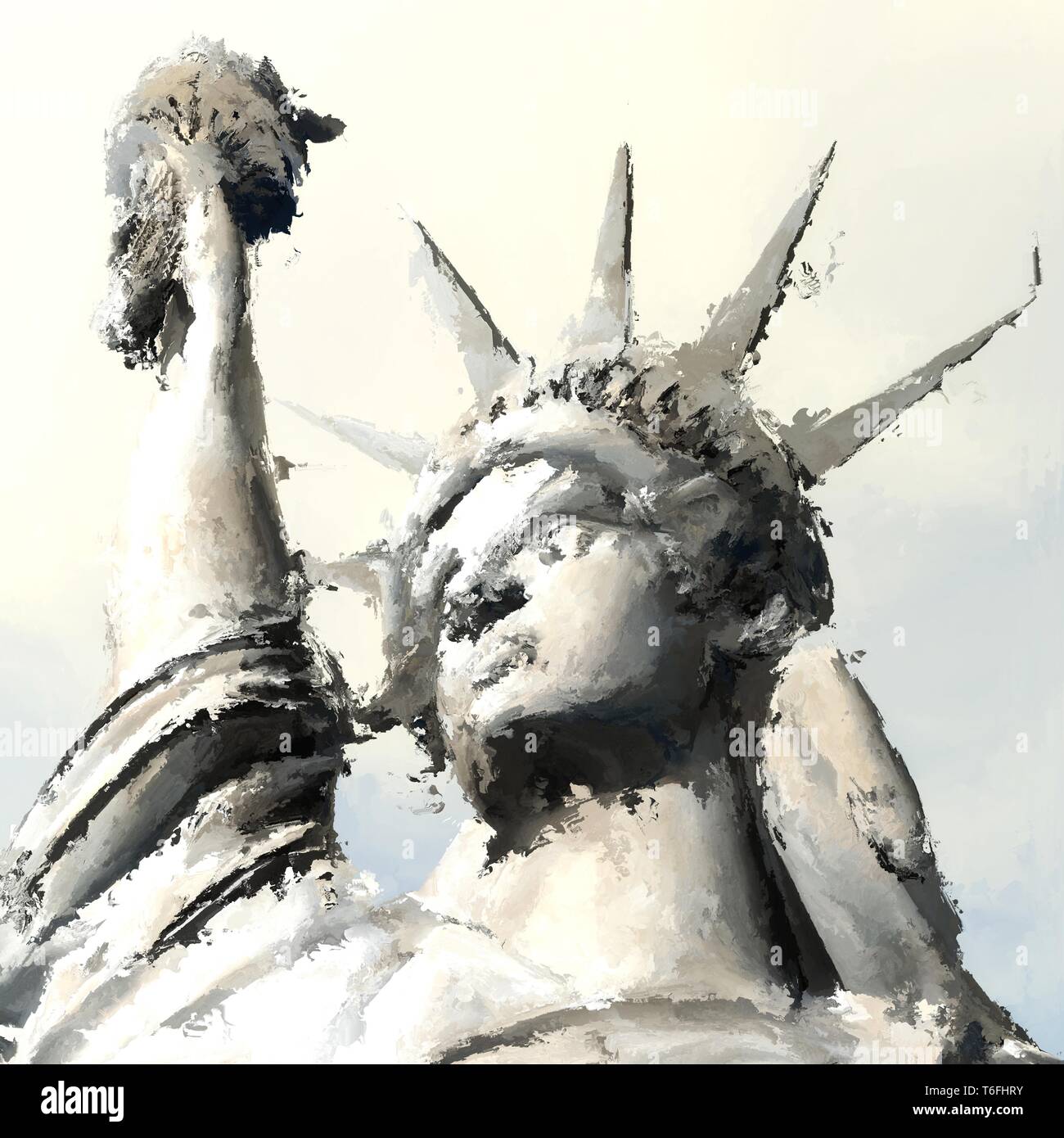 Lady liberty oil painting hi-res stock photography and images - Alamy
