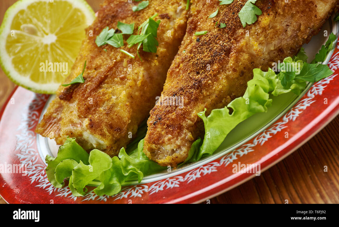 Creole Pan Fried Fish Stock Photo - Alamy