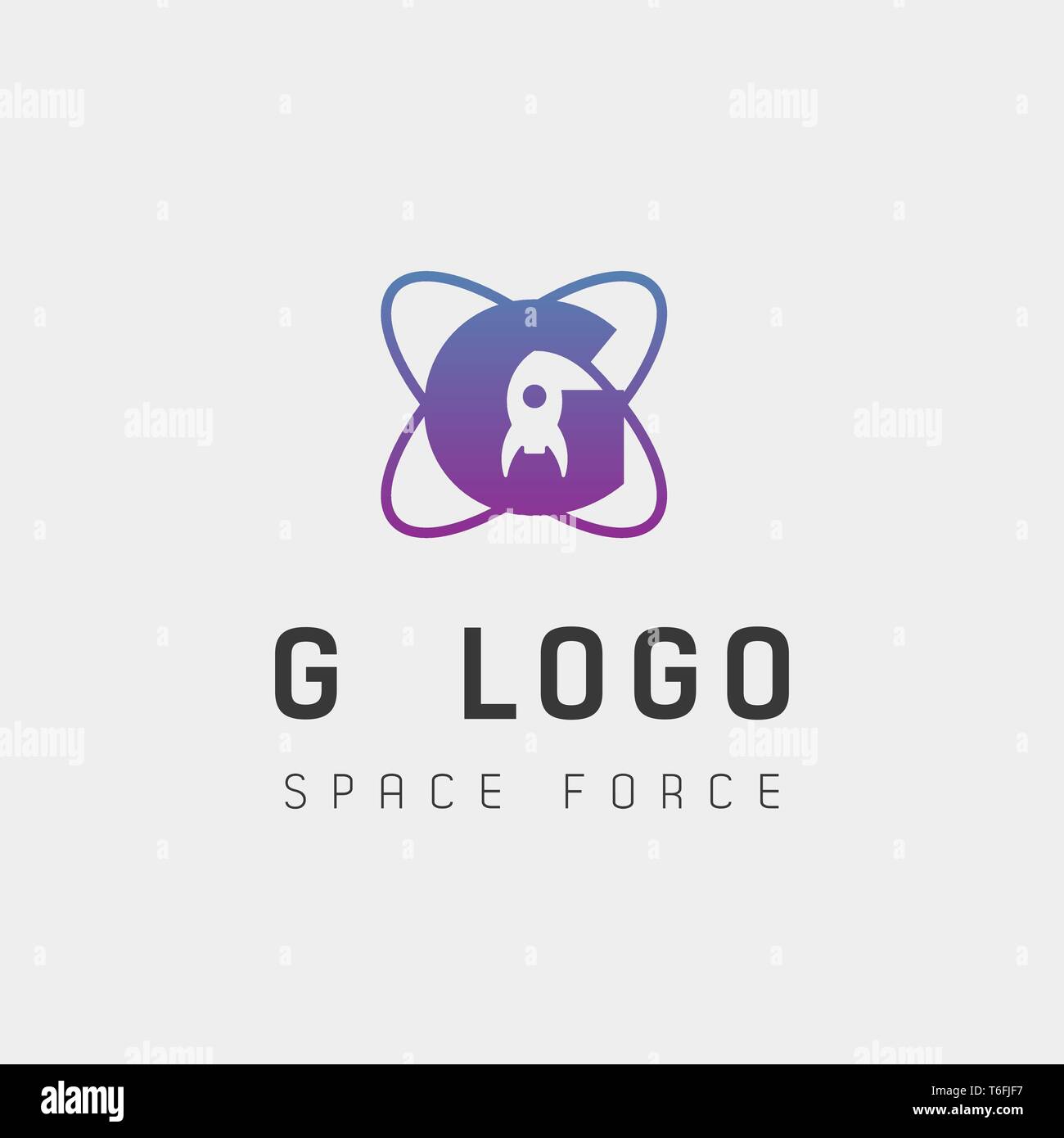 space force logo design g initial galaxy rocket vector in gradient ...