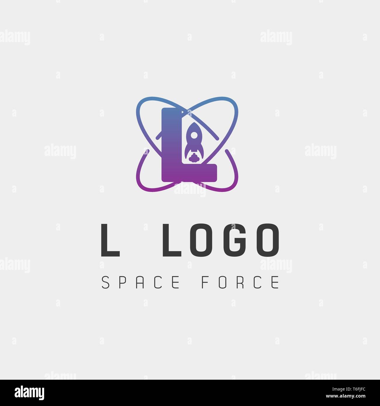 space force logo design l initial galaxy rocket vector in gradient ...
