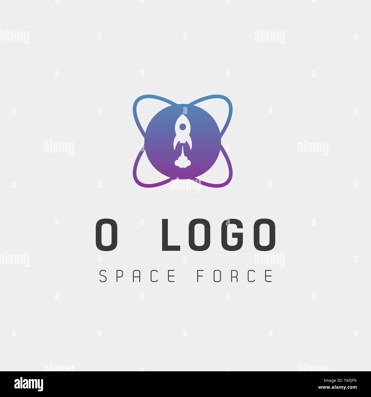space force logo design o initial galaxy rocket vector in gradient ...
