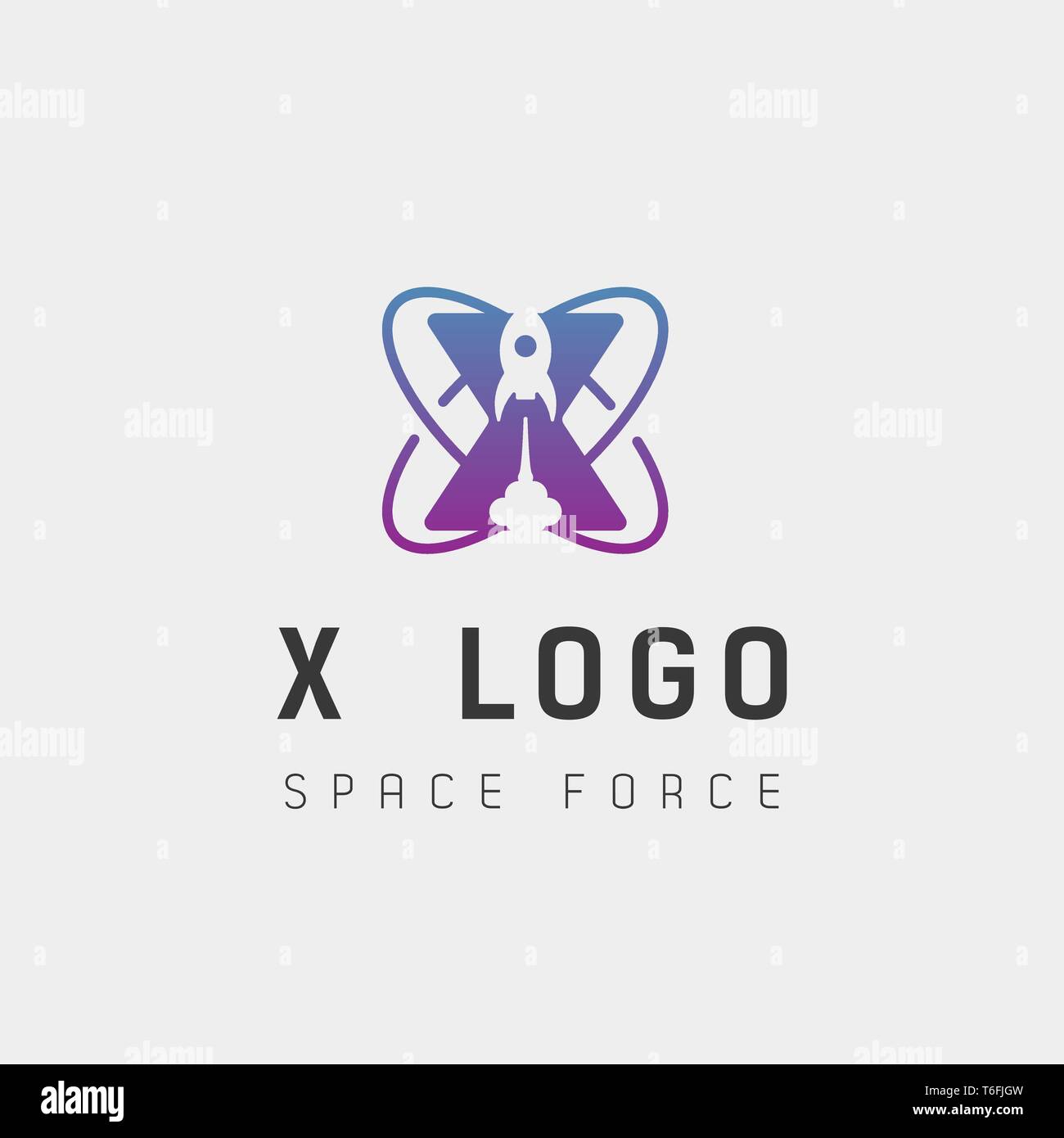 space force logo design x initial galaxy rocket vector in gradient ...