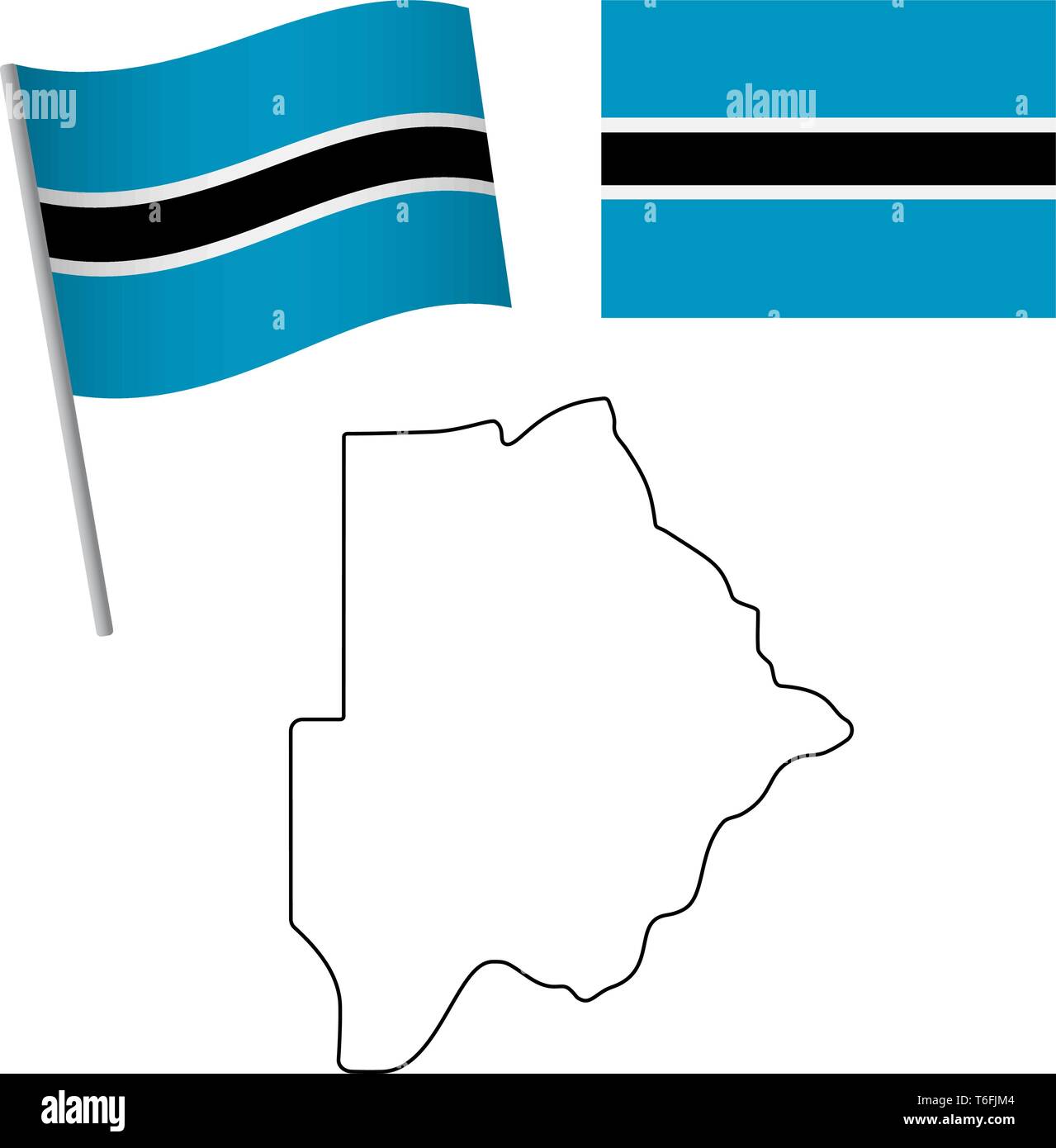 Botswana flag and map. Patriotic background. National flag of Botswana vector illustration Stock ...