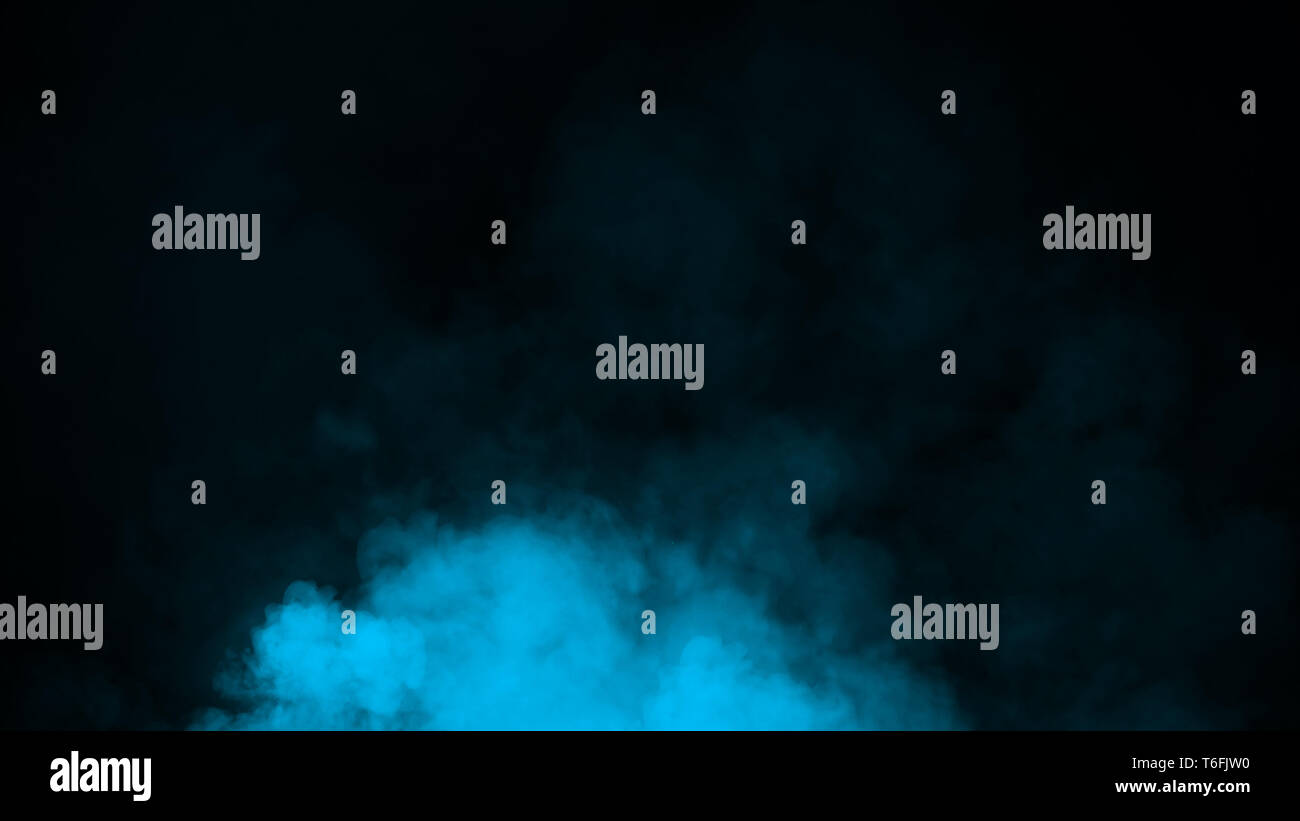 Abstract blue smoke mist fog on background. Texture background for ...