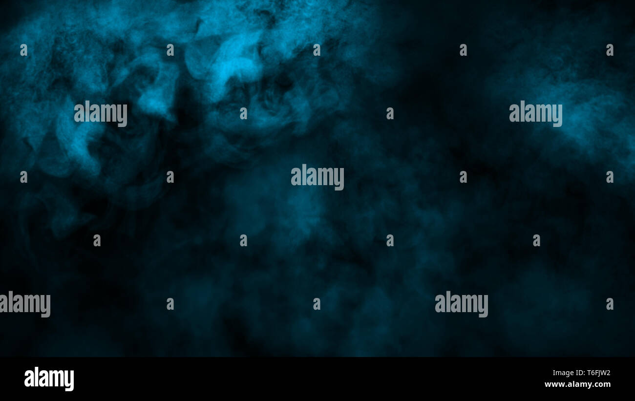 Abstract blue smoke mist fog on background. Texture background for ...