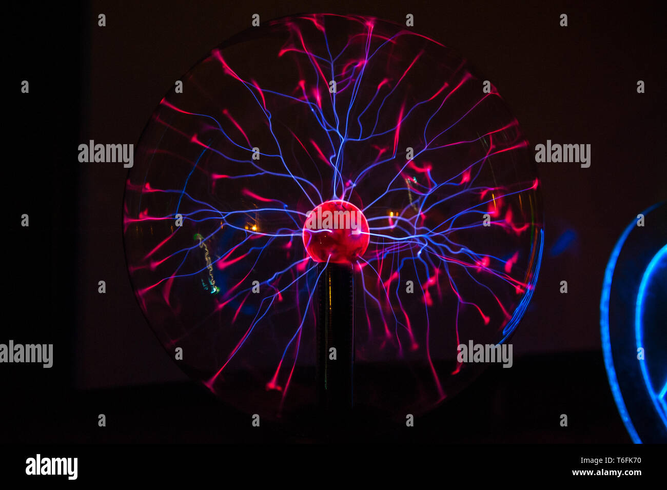 Electric plasma in glass sphere Stock Photo - Alamy
