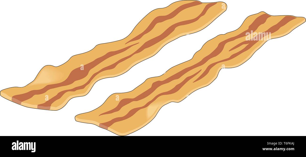 Bacon Strips Vector Illustration Stock Vector Image & Art - Alamy