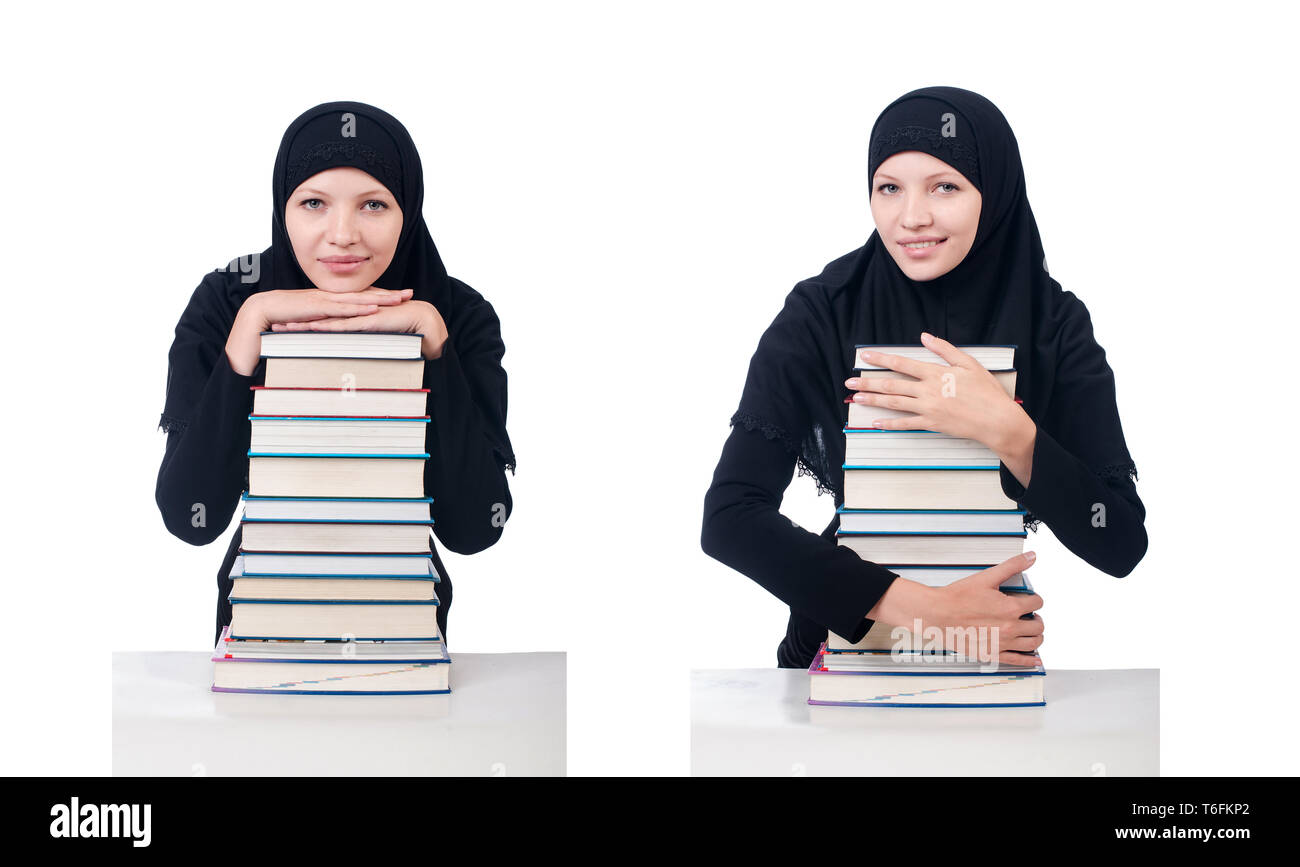Middle Eastern Hijab Woman Books High Resolution Stock Photography and ...