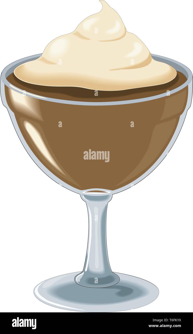 Chocolate Pudding Vector Illustration Stock Vector Image & Art - Alamy