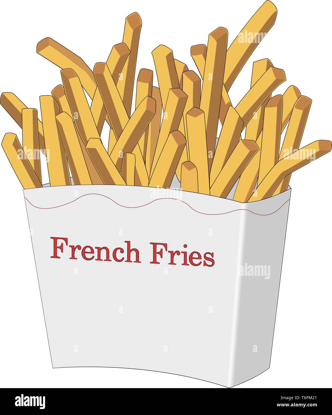 French Fried Potatoes Vector Illustration Stock Vector Image & Art - Alamy