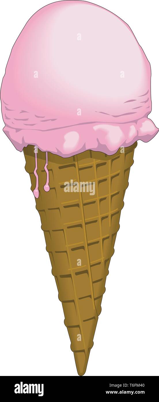 Ice Cream Cone Vector Illustration Stock Vector Image & Art - Alamy